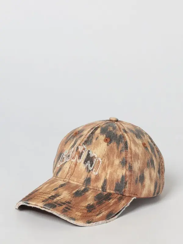 GANNI Animal Print Organic Cotton Baseball Cap
