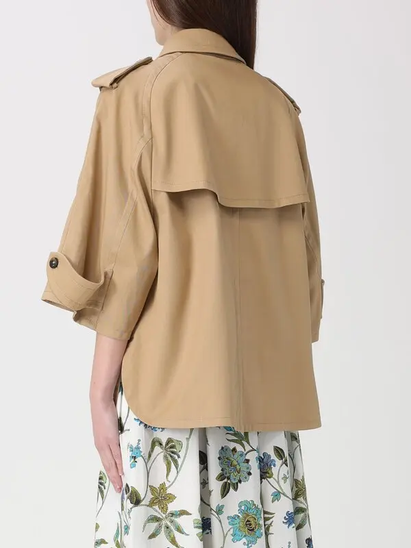 FAY Stretch Cotton Gabardine Trench Coat