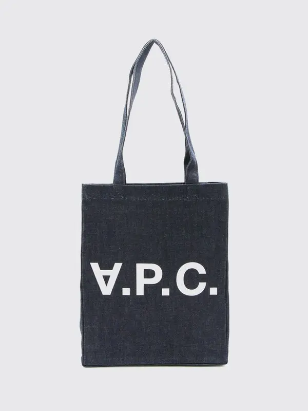 A.p.c. Laure Tote Bag In Cotton Denim - Indigo