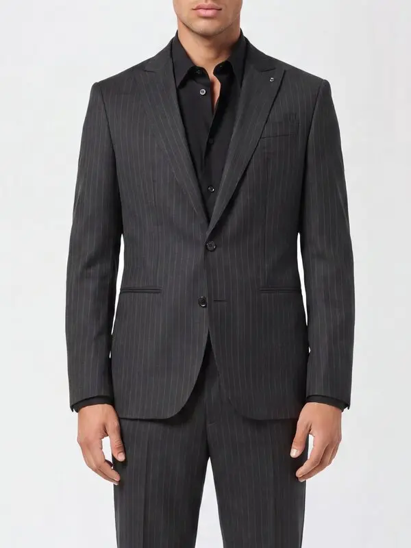 BILLIONAIRE Pinstriped Single-breasted Blazer - Black