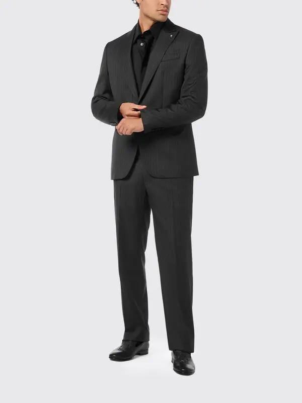 BILLIONAIRE Pinstriped Single-breasted Blazer - Black