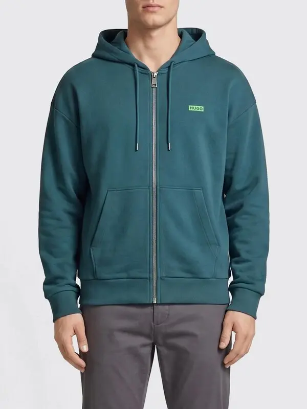 Hugo Cotton Hoodie With Zip