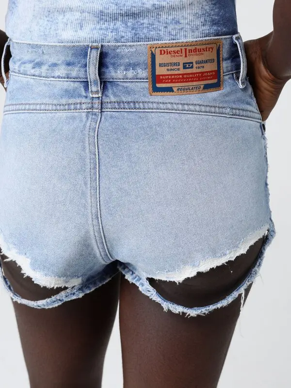 DIESEL® De-lunar Stretch Denim Shorts