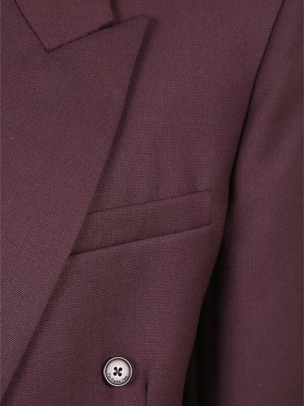 THE FRANKIE SHOP Double-breasted Virgin Wool-blend Blazer With Rear Vent