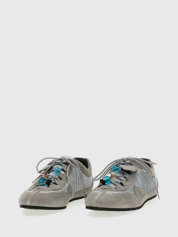 Cecilie Bahnsen Blaise Suede And Nylon Sneakers With Beads