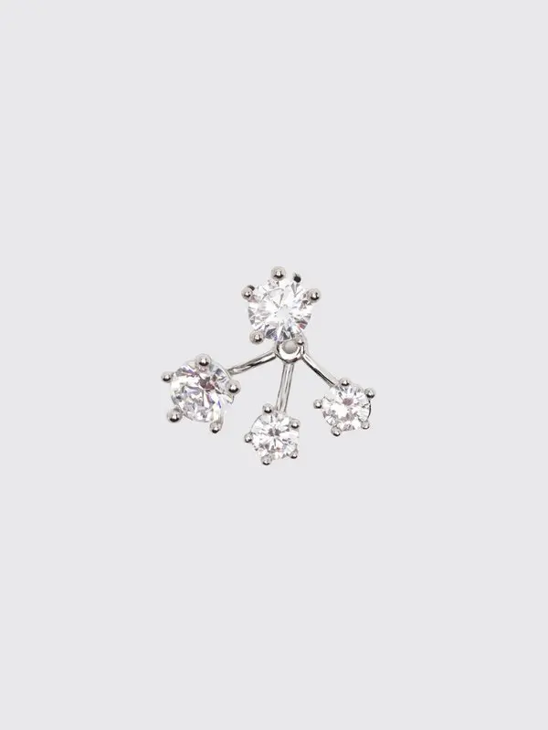 PANCONESI Constellation Cluster Brass Earrings With Set Zircons