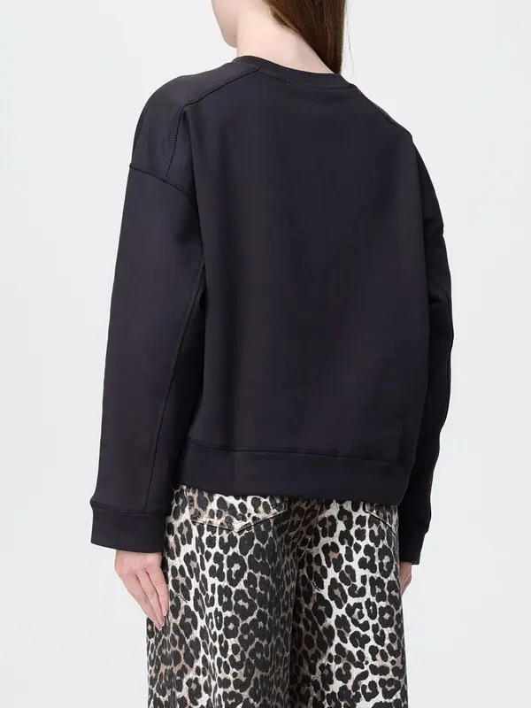 GANNI Printed Organic Cotton Crew-neck Sweatshirt