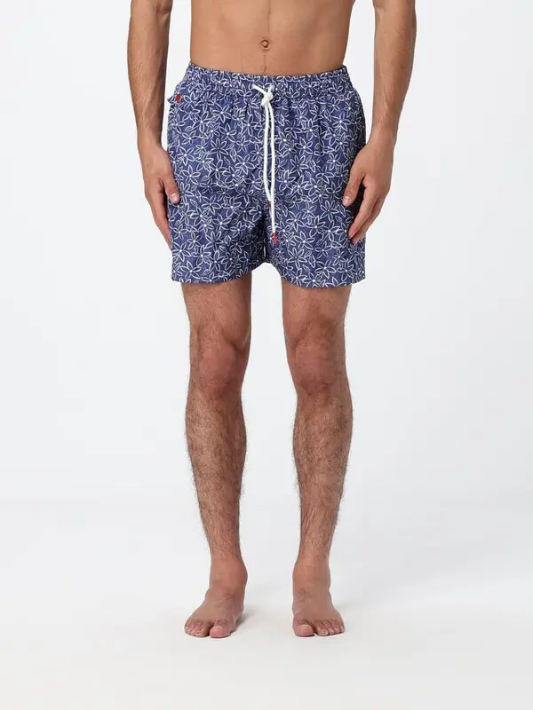 Kiton Floral Print Polyester Swim Shorts