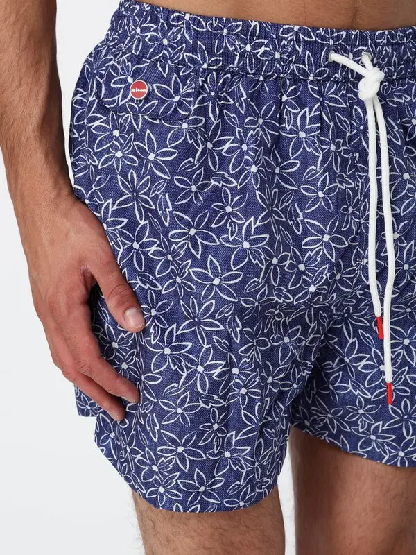 Kiton Floral Print Polyester Swim Shorts