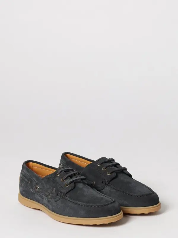 TOD'S Suede Boat Loafers - Blue