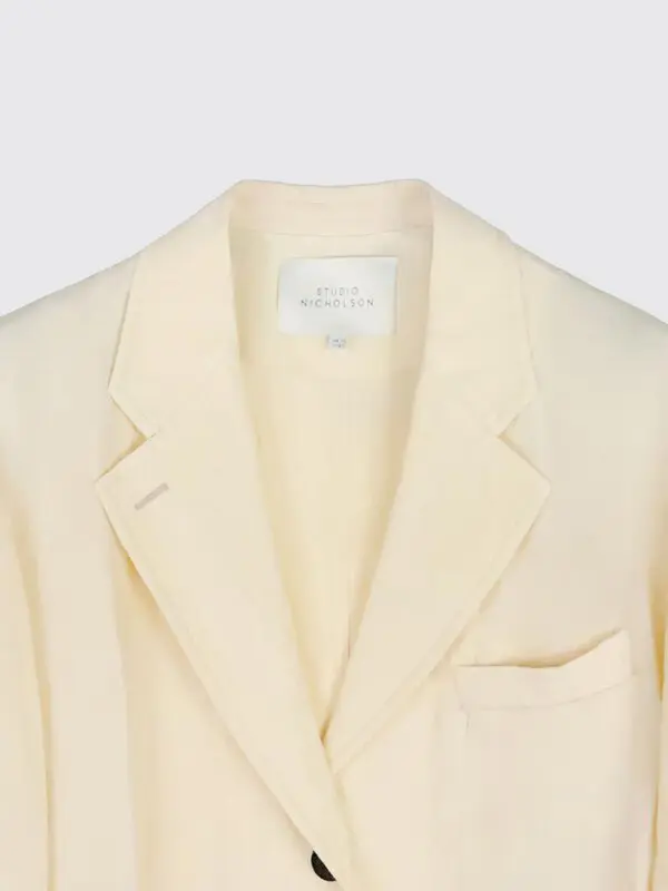 Studio Nicholson Single-breasted Linen-blend Blazer With Patch Pockets