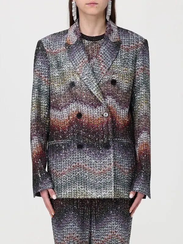 Missoni Zigzag Viscose Double-breasted Blazer