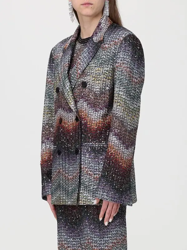 Missoni Zigzag Viscose Double-breasted Blazer