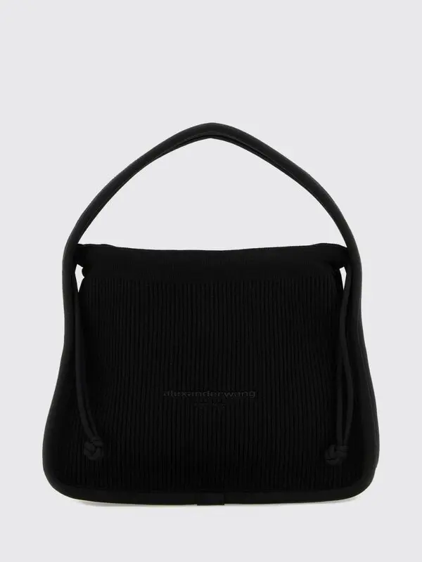 Alexander Wang Ribbed Drawstring Handbag - Black