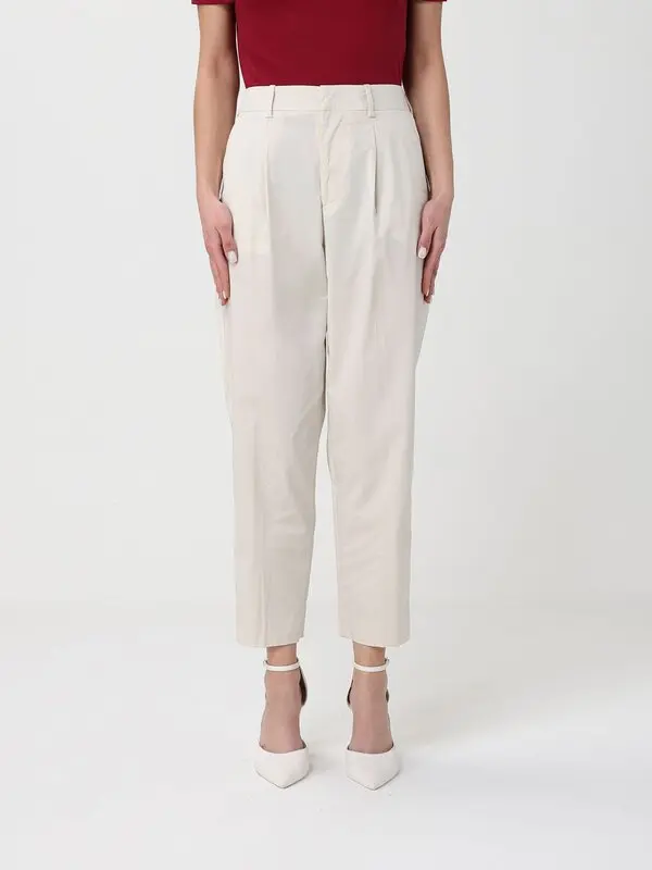 PT TORINO Classic Cotton Blend Trousers - White