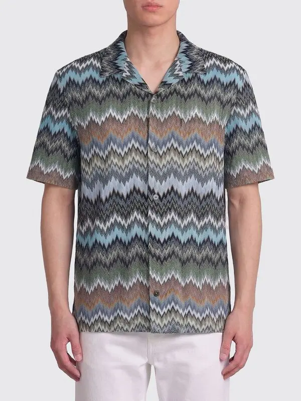 Missoni Casual Viscose Shirt With Zigzag Print