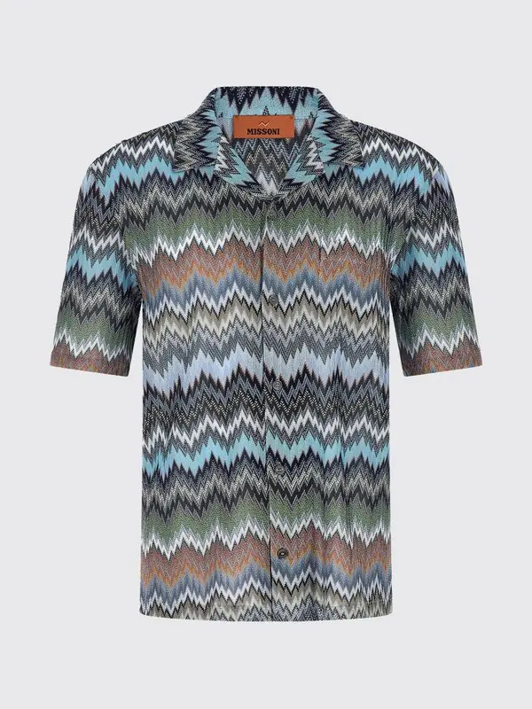 Missoni Casual Viscose Shirt With Zigzag Print