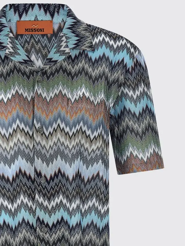 Missoni Casual Viscose Shirt With Zigzag Print
