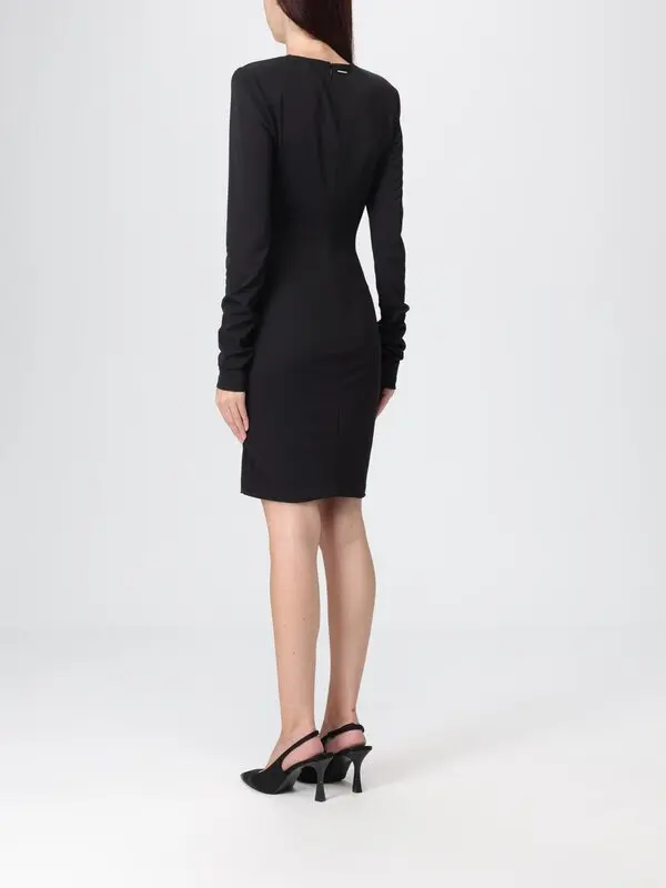 Just Cavalli Long Sleeve Ruched Dress