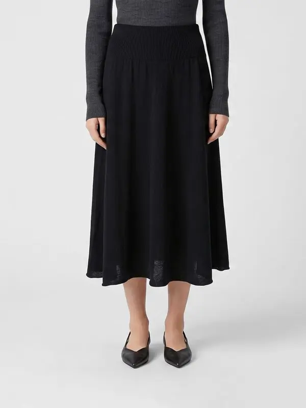 Extreme Cashmere Wool And Cashmere Midi Skirt