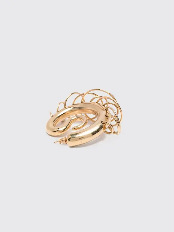 PANCONESI Serpent Chromed Brass Earrings