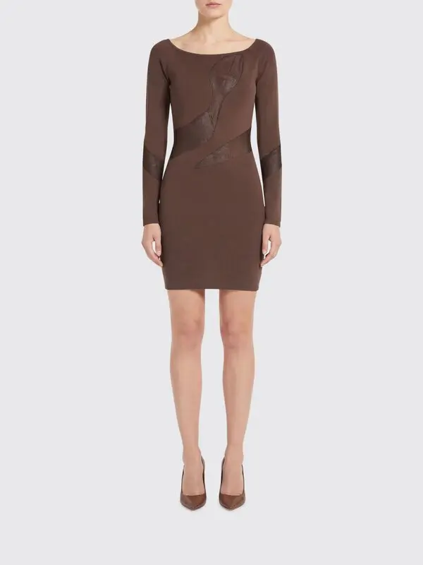 Federica Tosi Jersey Mini Dress - Brown