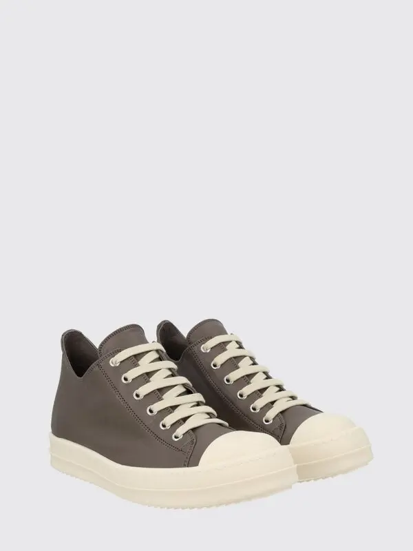 Rick Owens Low-top Smooth Leather Sneakers With Rubber Toe Cap