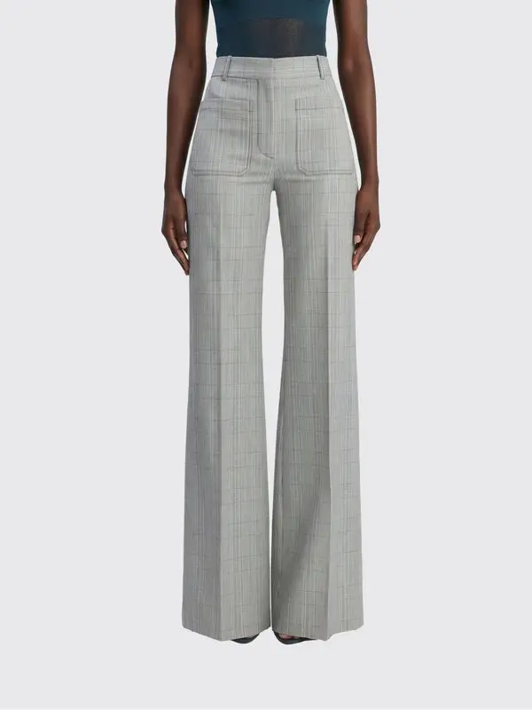 Victoria Beckham Virgin Wool Palazzo Trousers