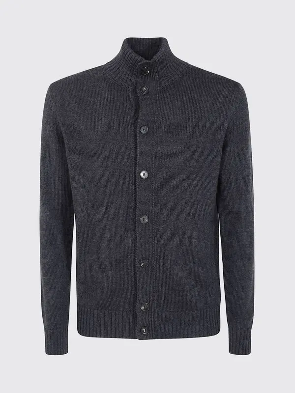 ZANONE Button-detailed High Neck Jumper - Grey