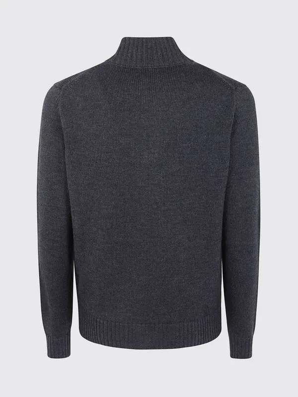 ZANONE Button-detailed High Neck Jumper - Grey