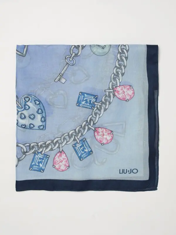 Liu Jo Printed Polyester Scarf - Blue