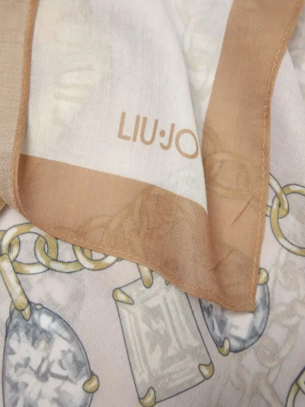 Liu Jo Printed Polyester Scarf - Natural