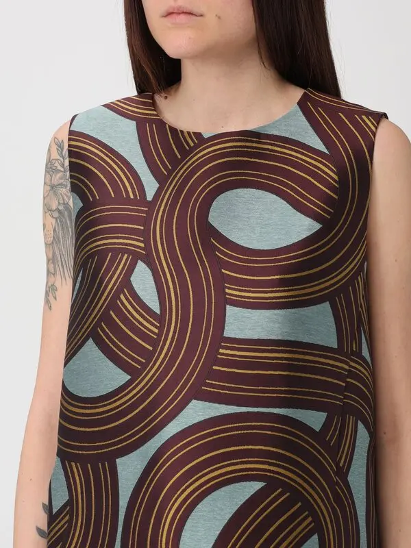 La DoubleJ La Scala Sleeveless Top In Printed Crêpe