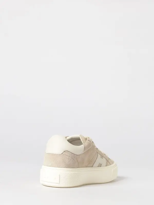 Hogan Platform Suede Lace-up Sneakers - Beige