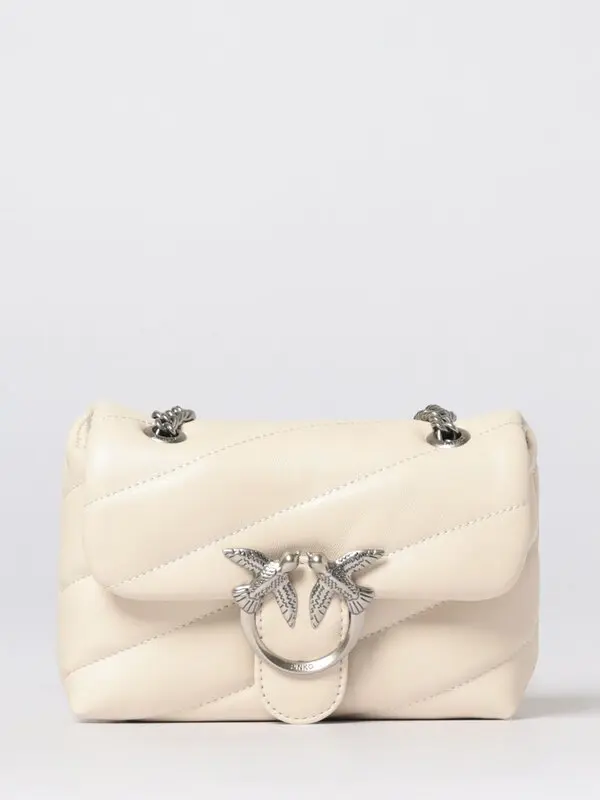 Pinko Quilted Mini Bag With Chain Strap - White 1