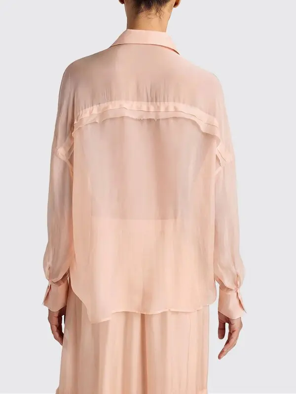 Momoni Silk Blend Shirt With Pintuck Detailing