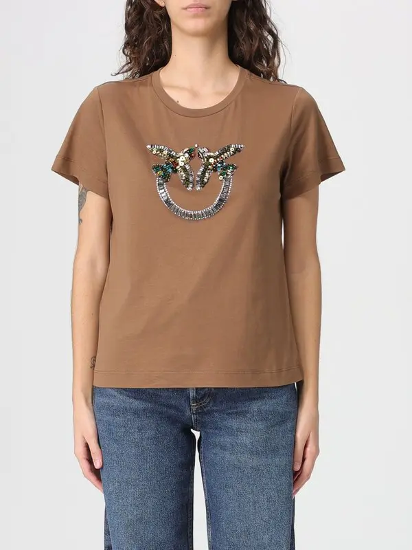 Pinko T-shirt Colour - Brown