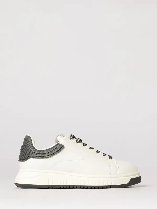 Emporio Armani Leather Sneakers - Grey