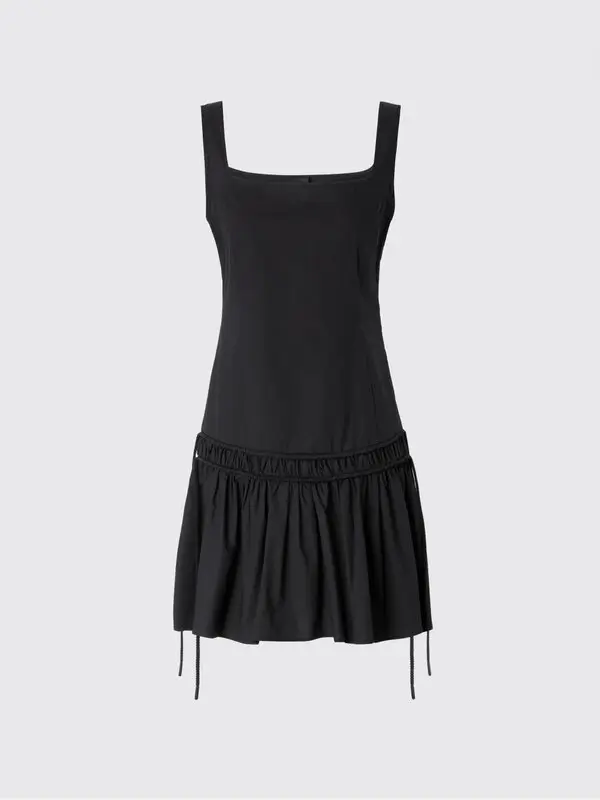 Pinko Enna Cotton Mini Dress With Square Neck