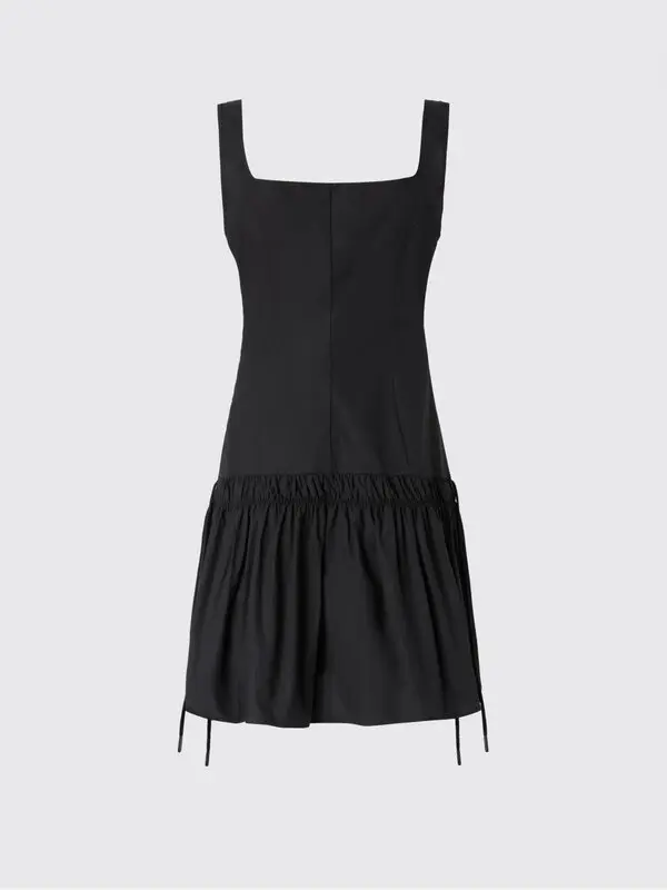 Pinko Enna Cotton Mini Dress With Square Neck