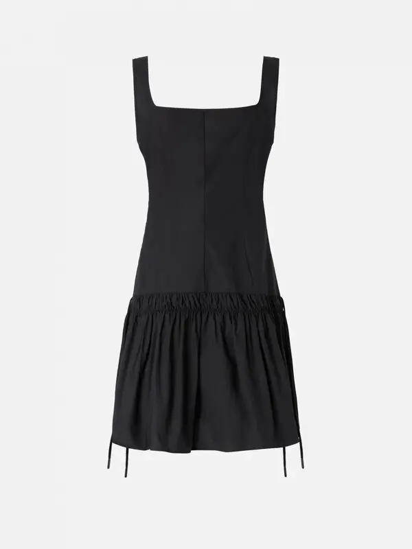 Pinko Enna Cotton Mini Dress With Square Neck