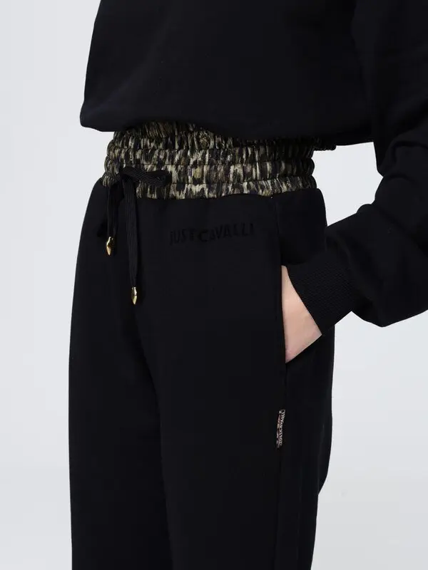 Just Cavalli Wide Leg Trousers With Drawstring Waist