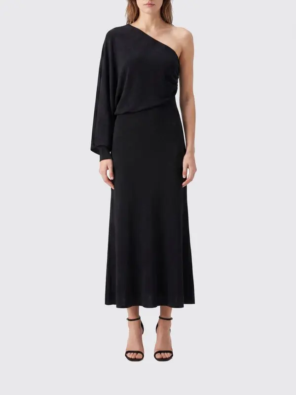 SELF-PORTRAIT One-shoulder Asymmetrical Jersey Midi Dress