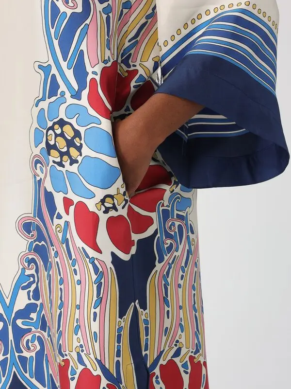 La DoubleJ Printed Silk Midi Dress