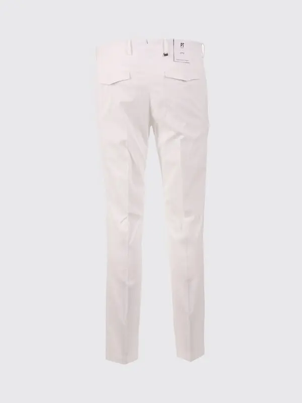 PT TORINO Cotton Blend Chino Trousers - White