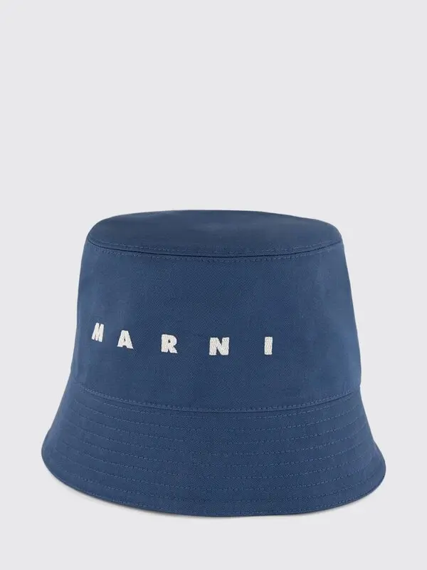 Marni Cotton Bucket Hat With Contrast Logo