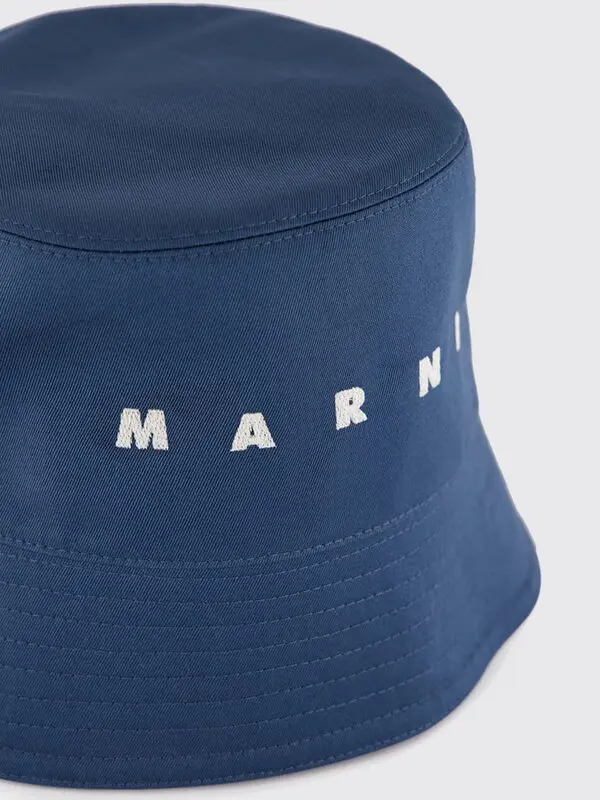 Marni Cotton Bucket Hat With Contrast Logo