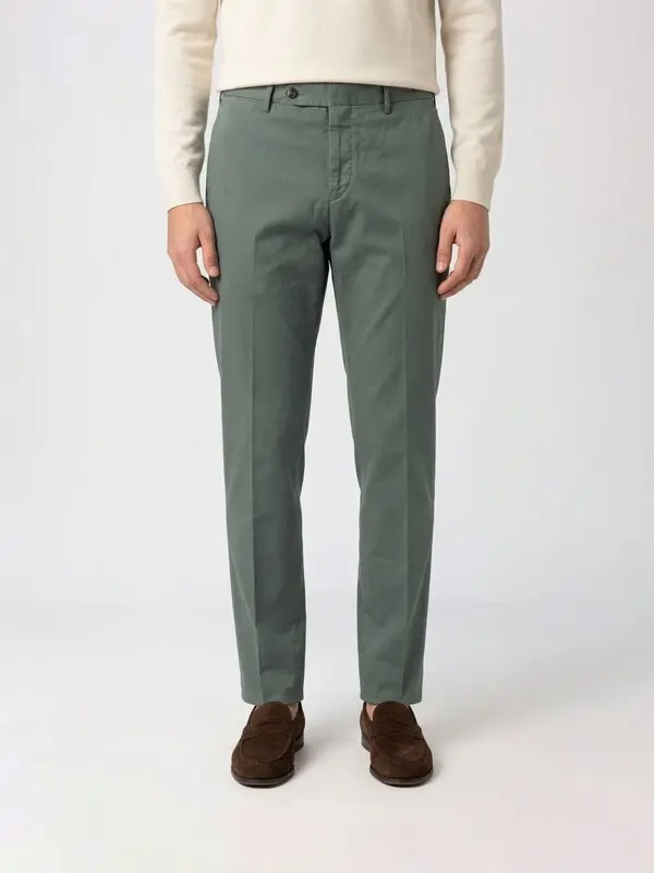 PT TORINO Stretch Cotton Chino Trousers - Green