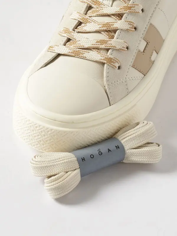 Hogan Crosswind Leather Sneakers - Beige