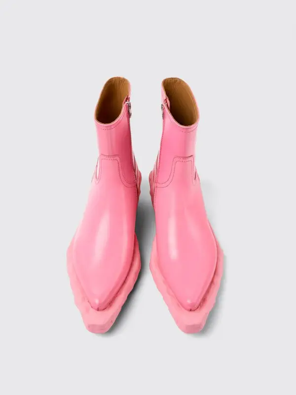 Camper Leather Zip-up Ankle Boots